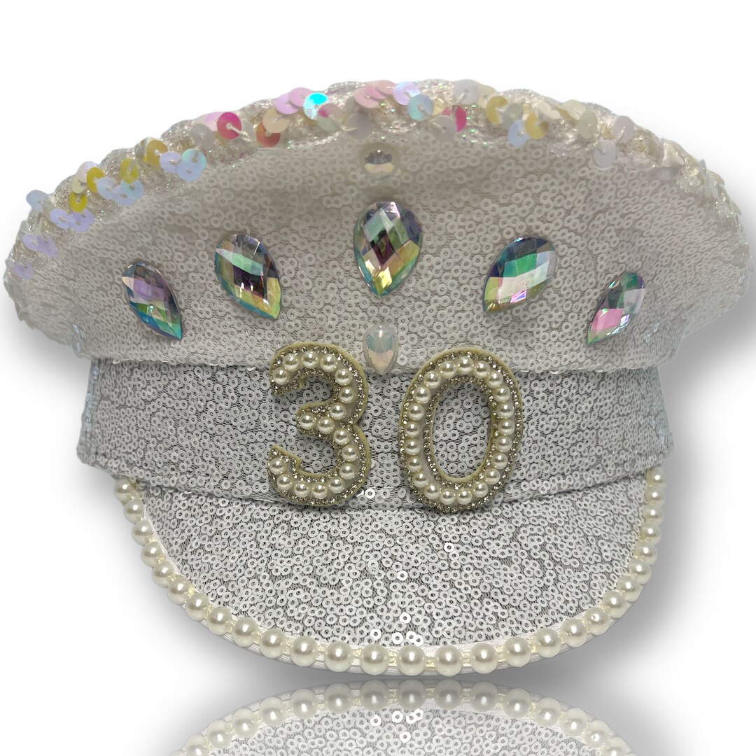 30th Birthday Captains Hat for Thirtieth 30 Celebration Party Night ...