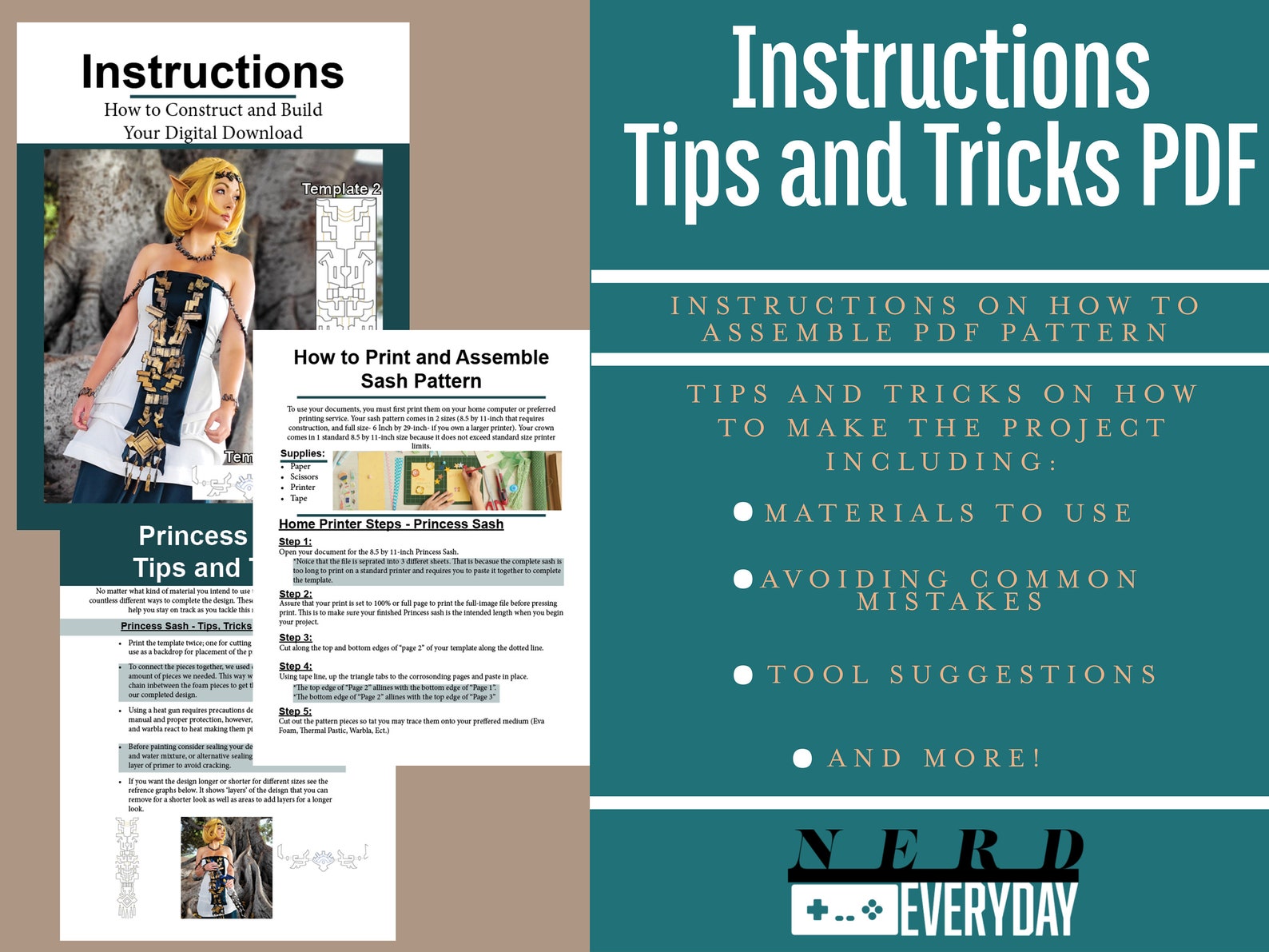 Tears of the Princess Kingdom Sash and Crown Pattern | Digital Download ...