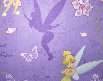 Tinkerbell Cotton Fabric - Etsy