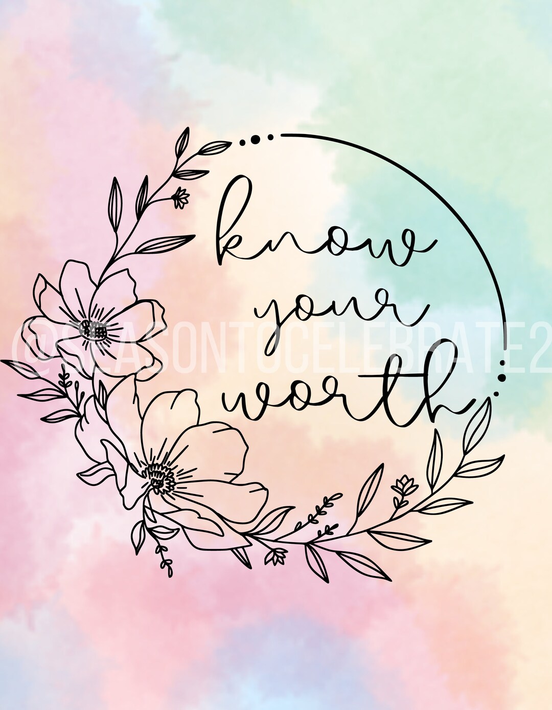 Know Your Worth SVG/PNG - Etsy