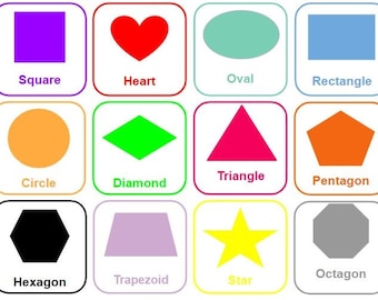 Color and Shape Flashcards Printable file Only Help Your Child Learn ...