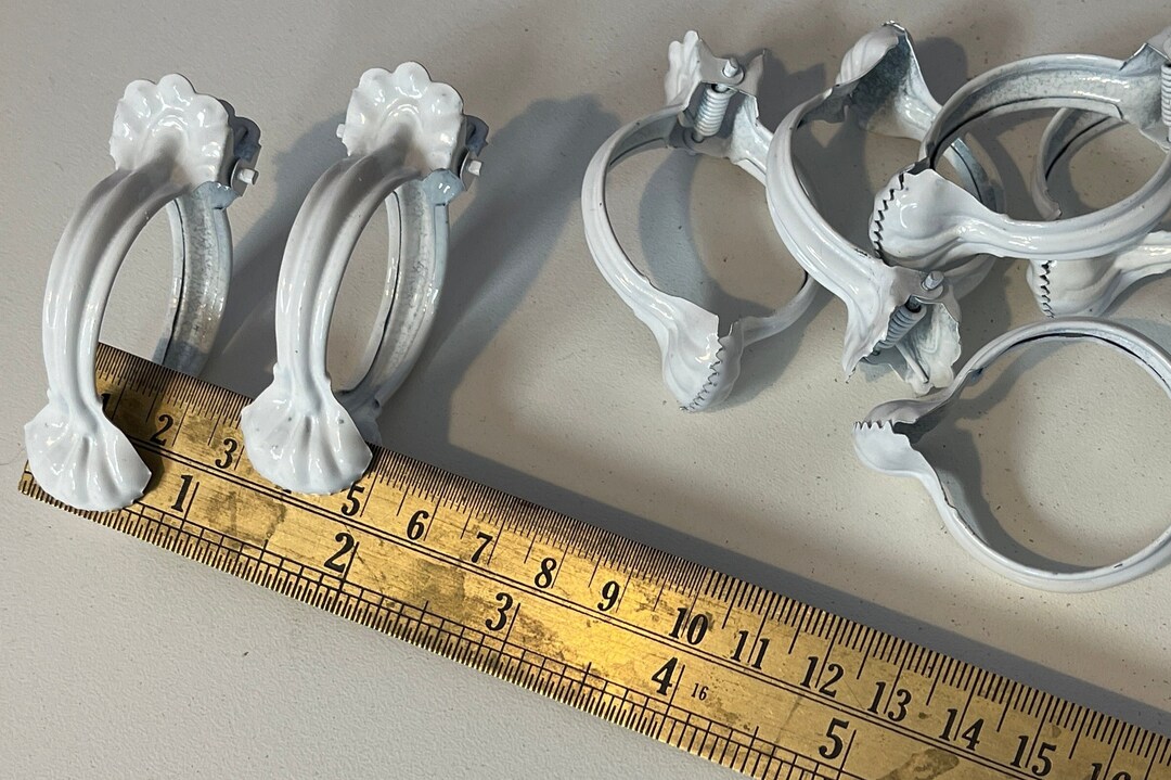 Vintage Café Curtain Clips. 4 Pcs. White - Etsy