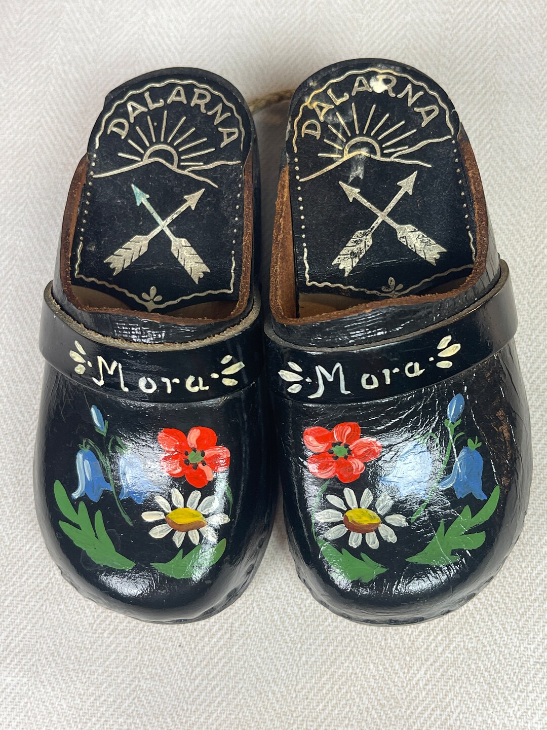 Cute Children's Clogs From Dalarna Sweden Hand-laced and Hand-painted ...