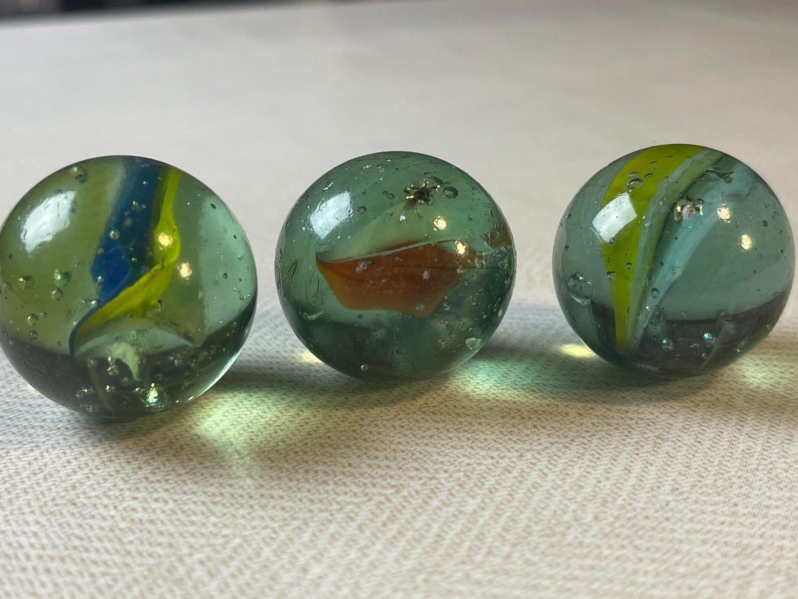 3 Pcs Glass Marbles Large Vintage Big Spprox: 30mm Vintage Home Modern ...