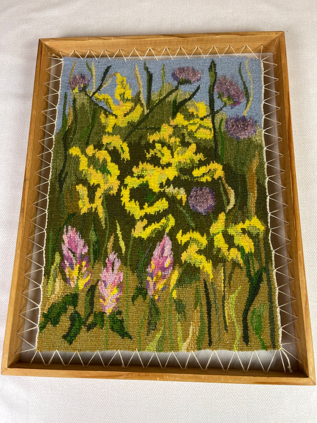 A Very Beautiful Vintage Hand Woven Flemish Tapestry Which is Framed ...