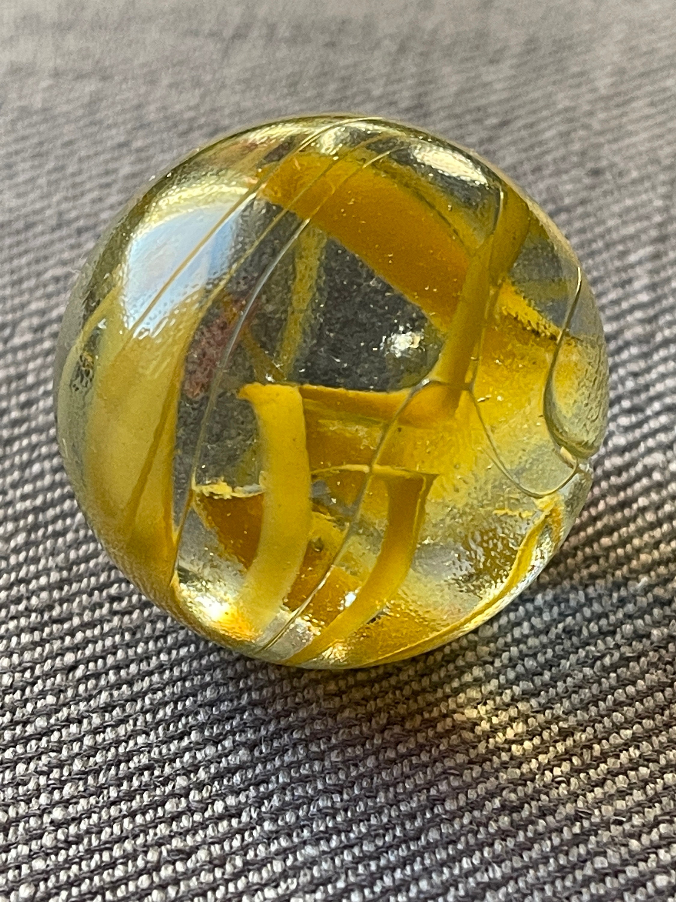 Glass Marble Large Vintage Big Glass Marble Crystal Marble Etsy
