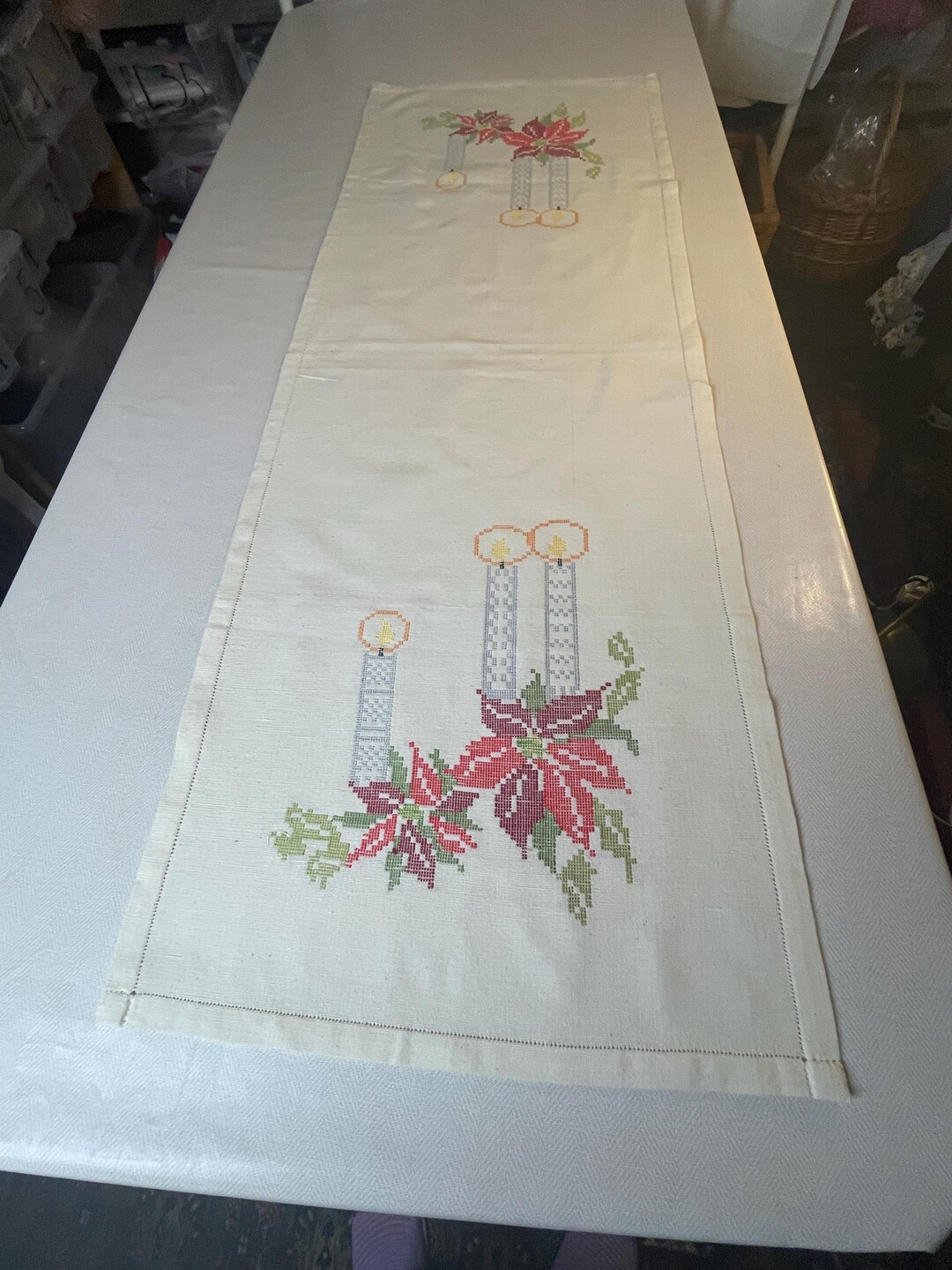 Swedish Hand-embroidered Table Runner for Advent / Christmas From ...