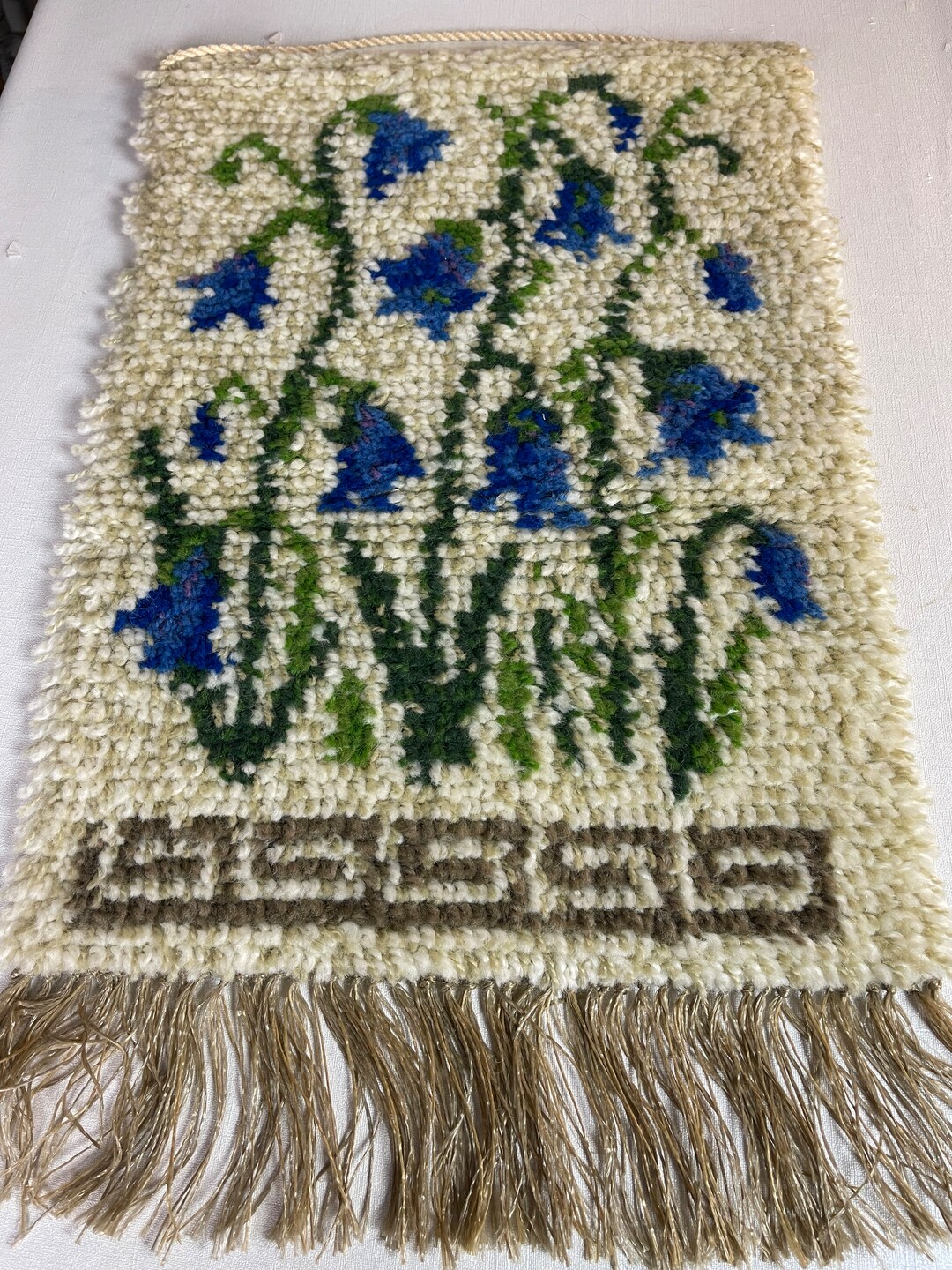 Vintage Mid Century Modern Rya Rug 60s Textile Wall Hanging Hand ...