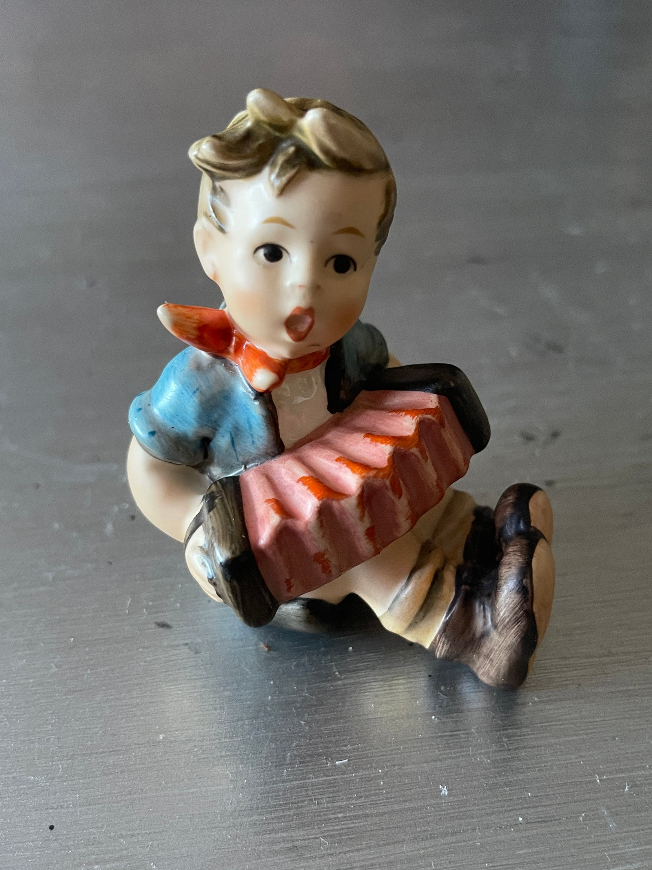 Cute Little Vintage Porcelain Figurine Goebel, Hummel. Boy Playing ...