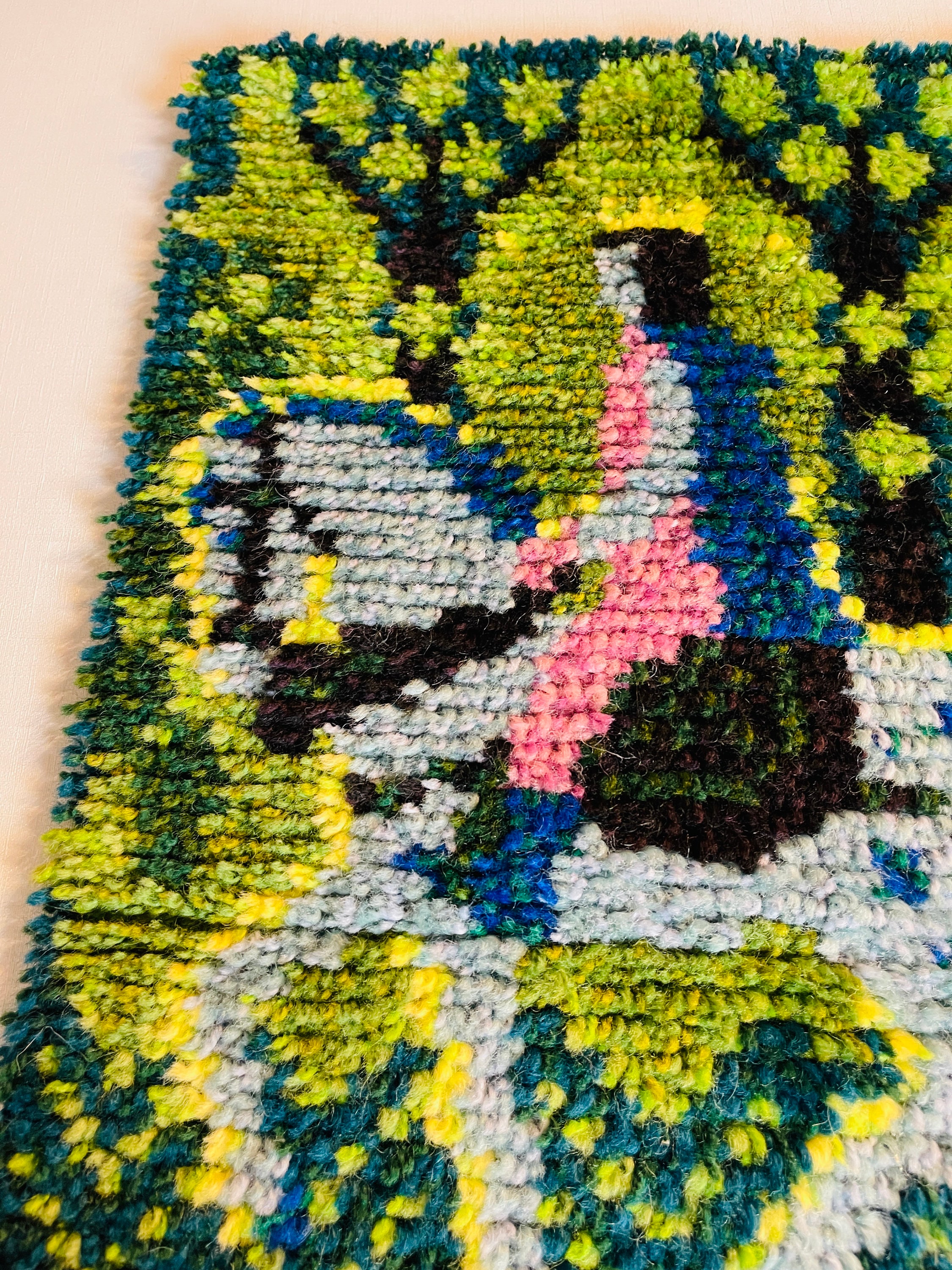 Vintage Mid Century Modern Rya Rug 60s Textile Wall Hanging - Etsy