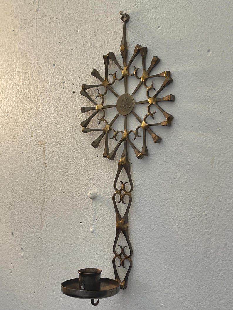 Beautiful Swedish Vintage Candlestick, Horseshoe Nails Candlestick ...