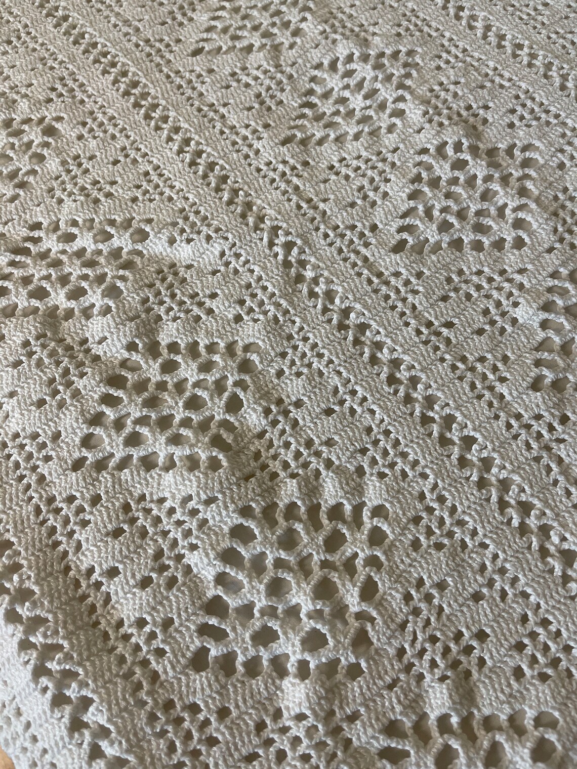 Hand Crochet Bedspread Vintage Cotton Crochet Bedspread - Etsy