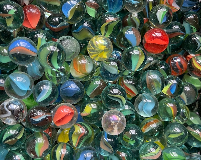 Vintage Fried Glass Marbles and Pieces for Crafts and Decor, Crackle ...