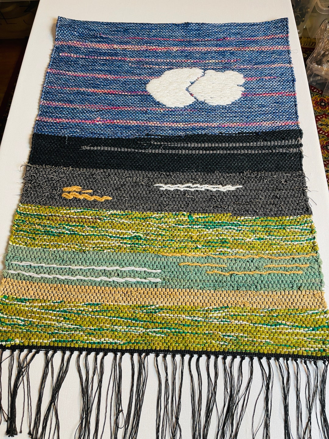 Well-made Hand-woven Rag Rug Wall Decoration From Sweden - Etsy