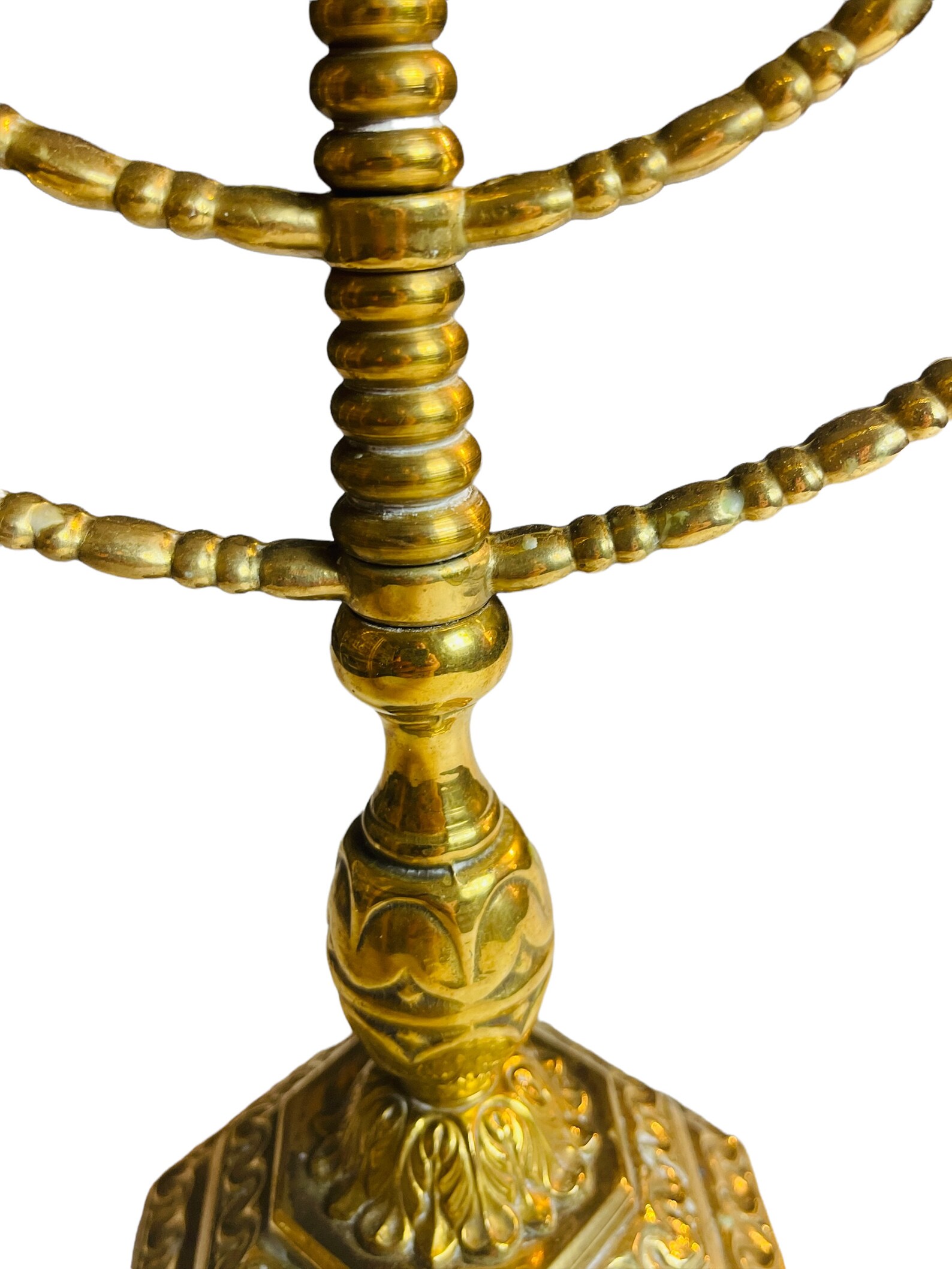 Brass Menorah Jewish Candlestick Seven Branch Candlestick - Etsy