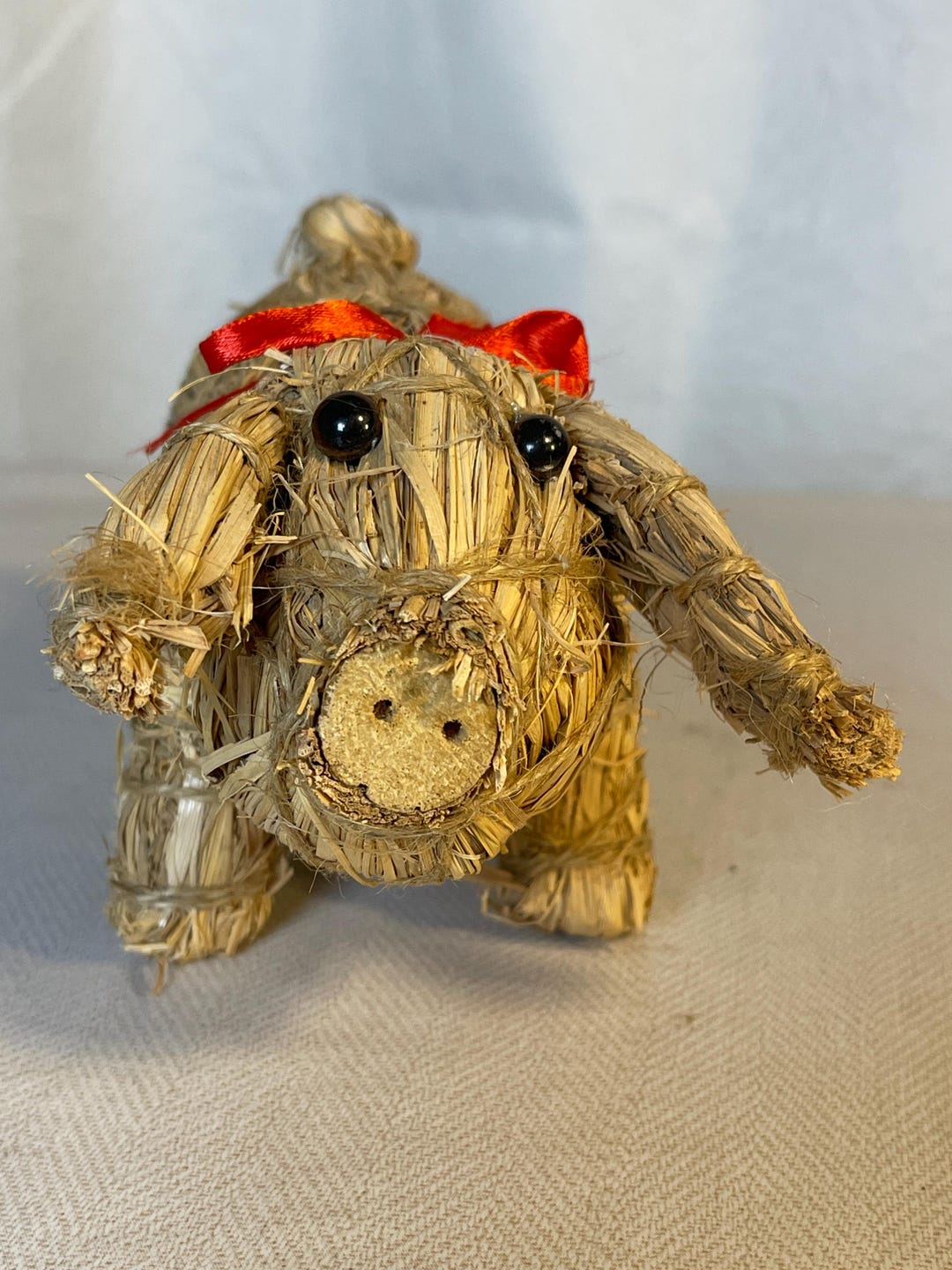 Scandinavian Christmas Straw Pig Ornament| 1970s Swedish Yule| Scandi ...