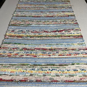 Hand Woven Cloth Mat Woven Runner Tablerunner. Rag Rug Table Runner ...