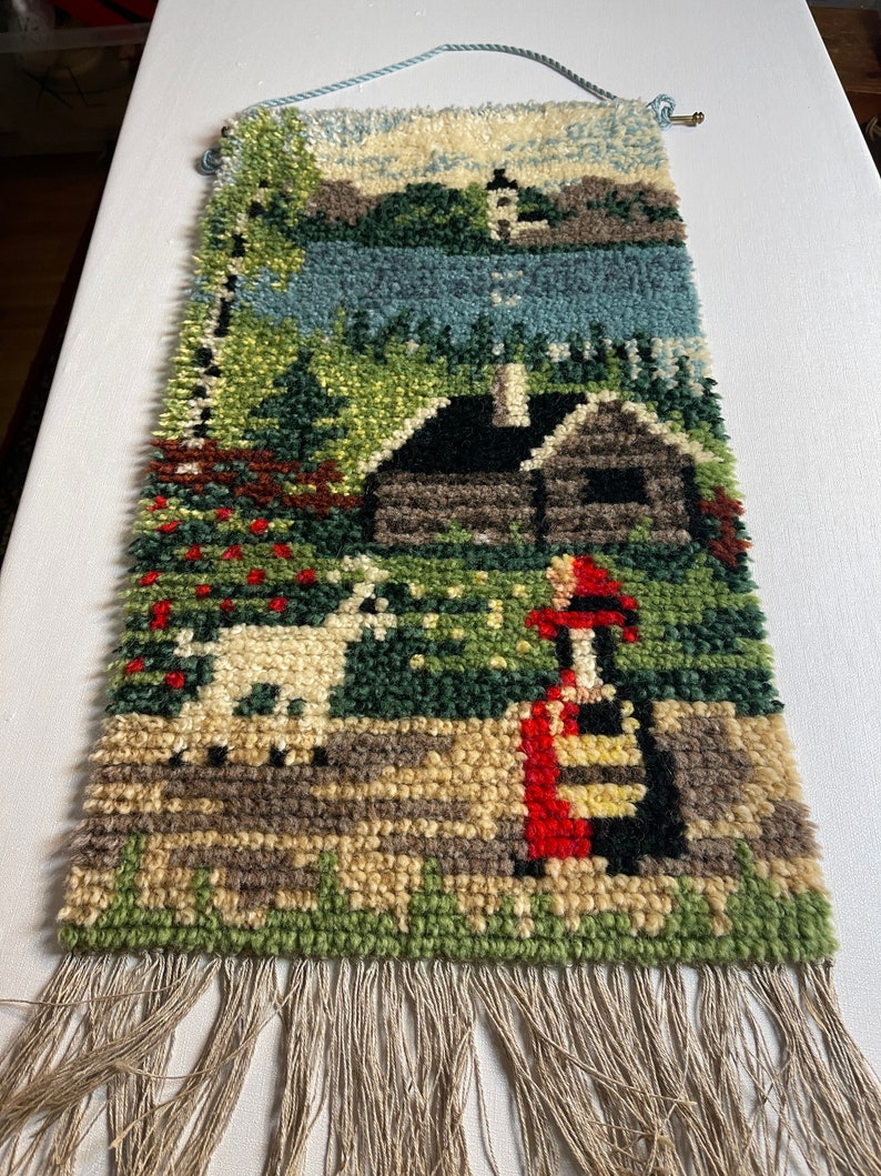 Vintage Mid Century Modern Rya Rug 60s Textile Wall Hanging - Etsy