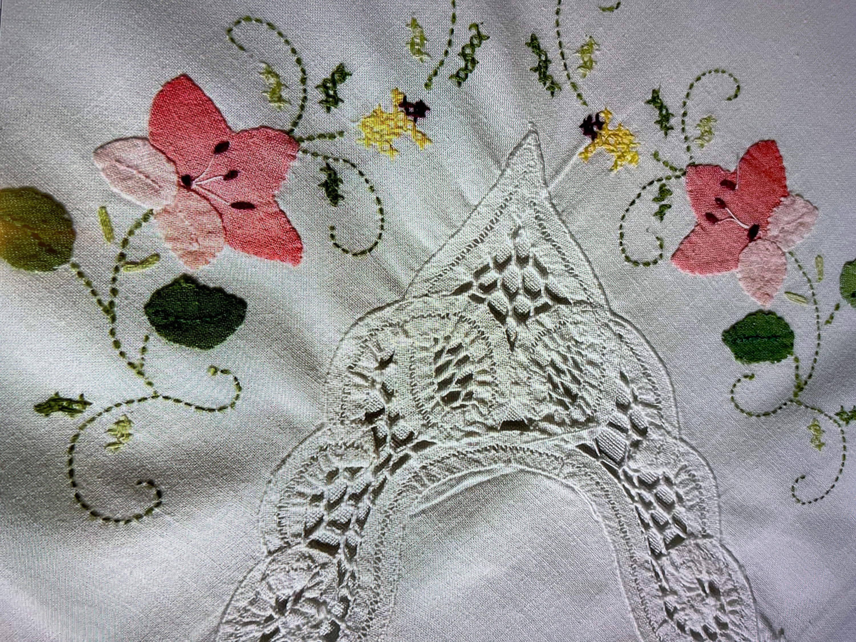 Beautiful Hand-embroidered Canvas With Sewn-on Applications as Well as ...