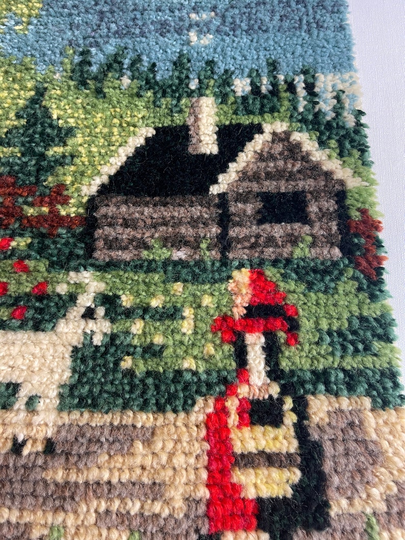 Vintage Mid Century Modern Rya Rug 60s Textile Wall Hanging - Etsy