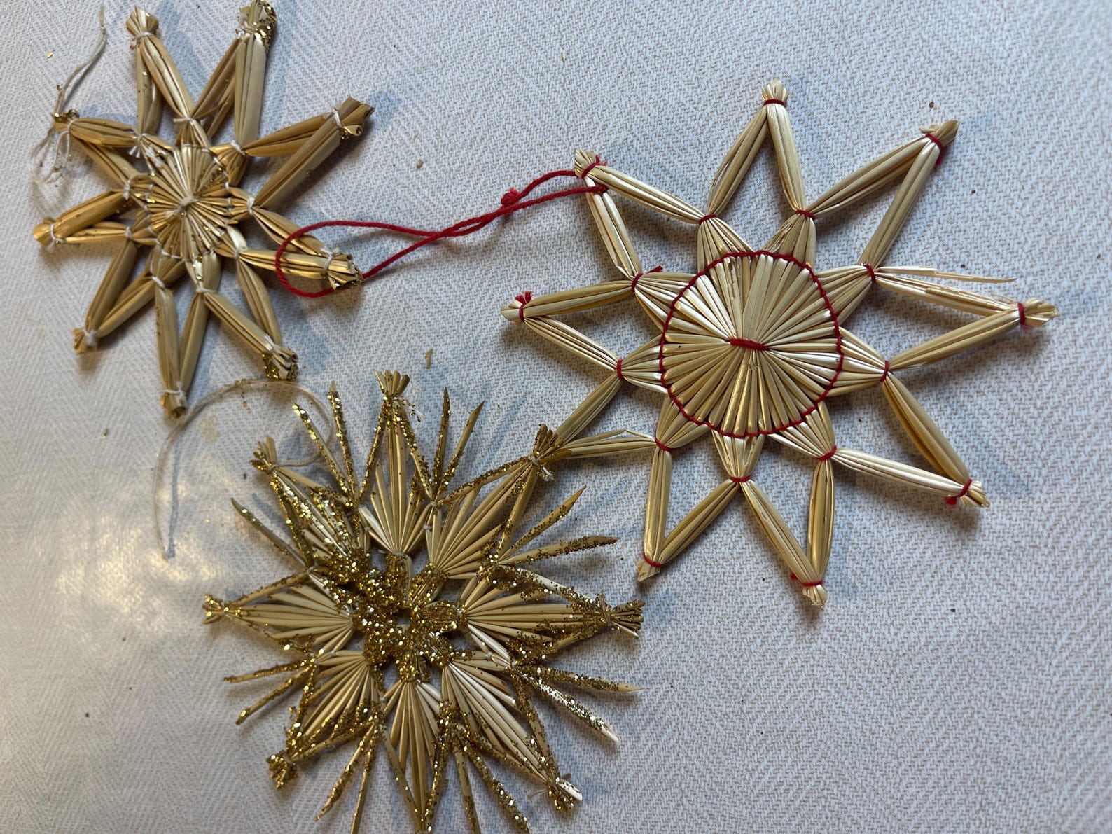 3 Fine Straw Stars Handmade in Sweden - Etsy