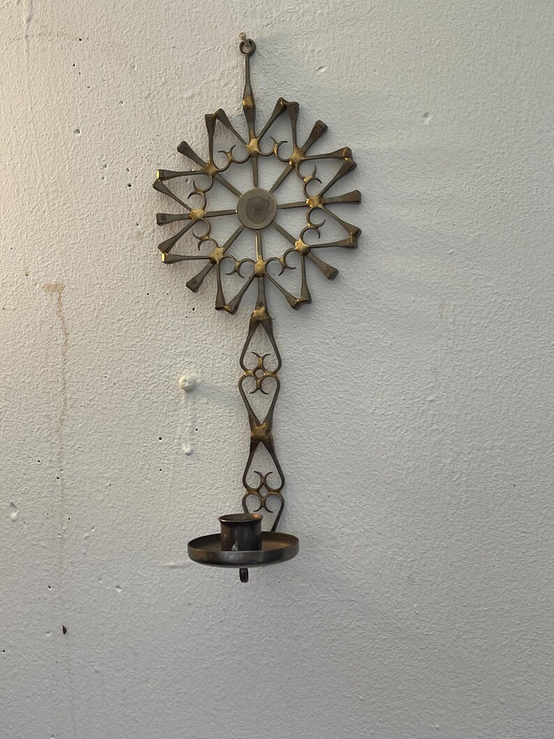 Beautiful Swedish Vintage Candlestick, Horseshoe Nails Candlestick ...