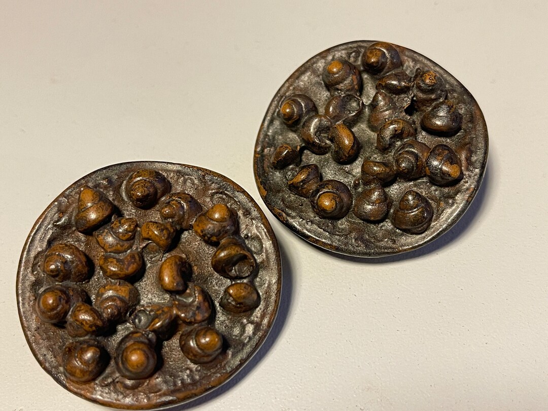 Vintage Beautiful Big Brown Buttons. - Etsy