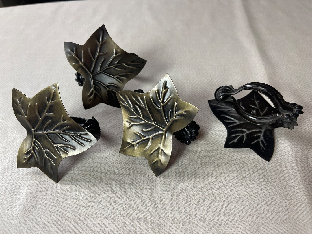 Beautiful Vintage Curtain Clips for Eg a Café Curtain / 4 Pcs. Black ...