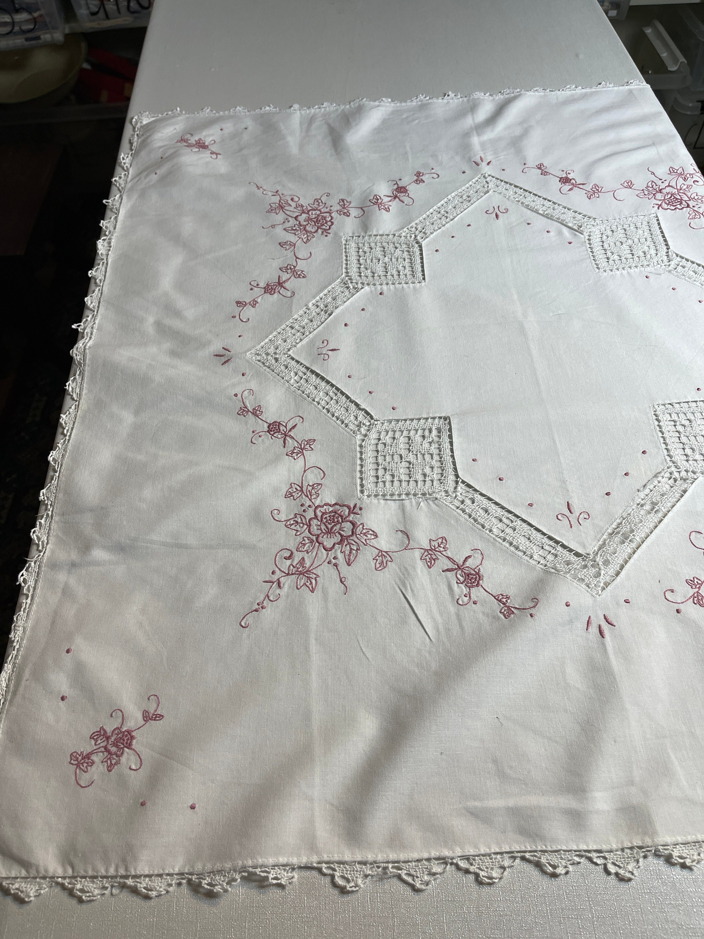 Beautiful Swedish Hand-embroidered Tablecloth With Beautiful Hand ...