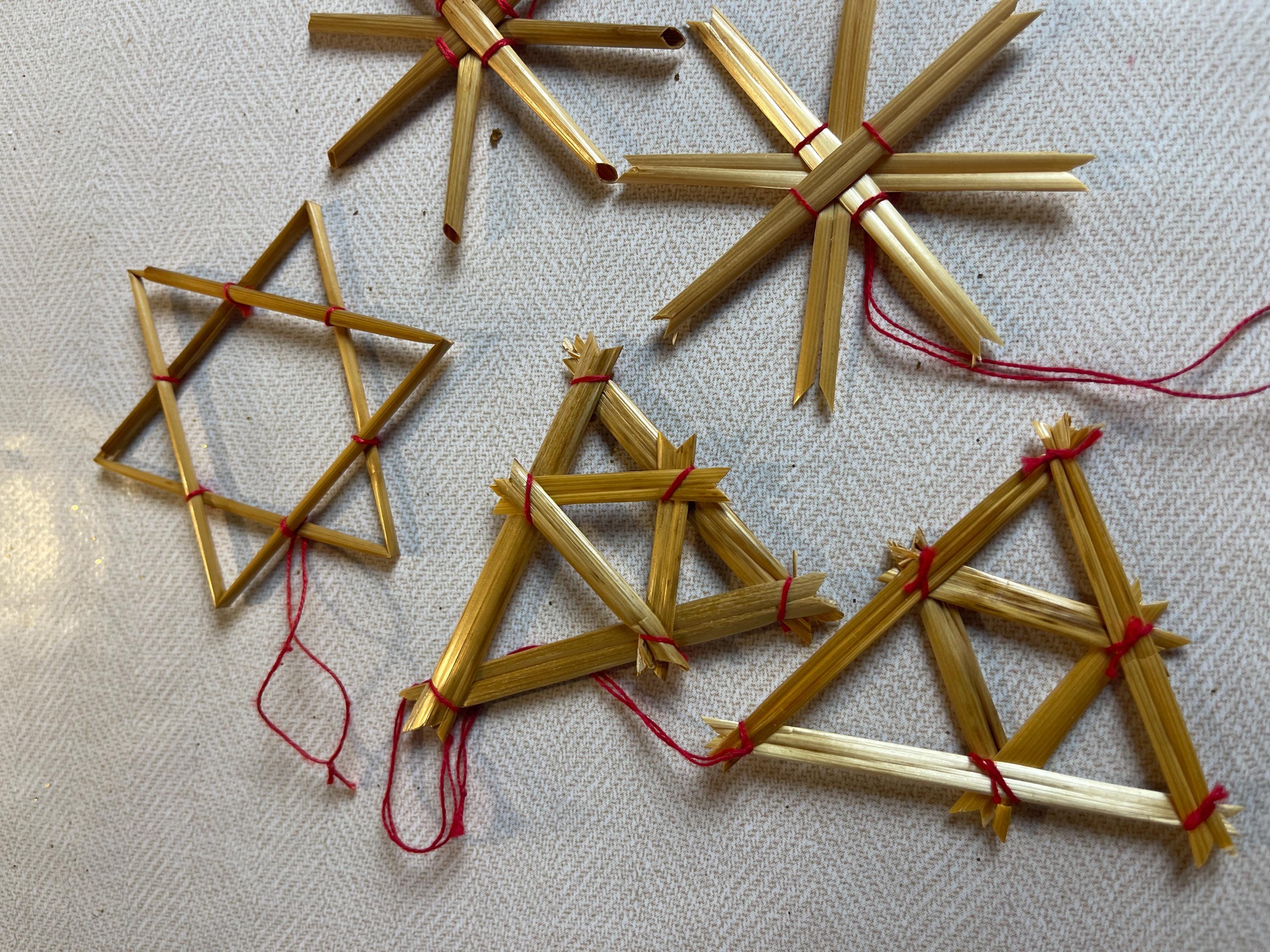 6 Fine Straw Stars Handmade in Sweden - Etsy