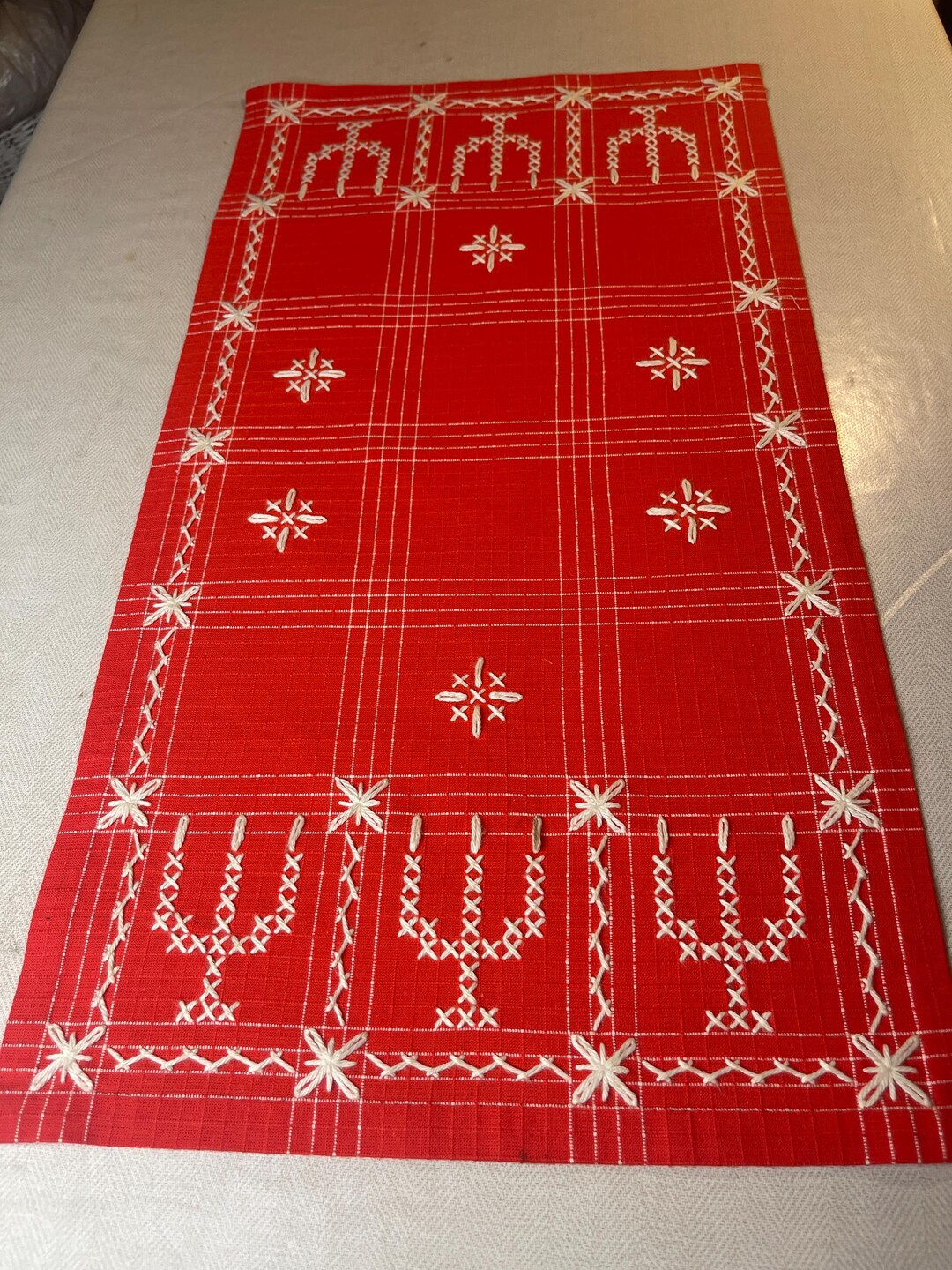 Swedish Hand-embroidered Table Runner, for Christmas, From Sweden - Etsy