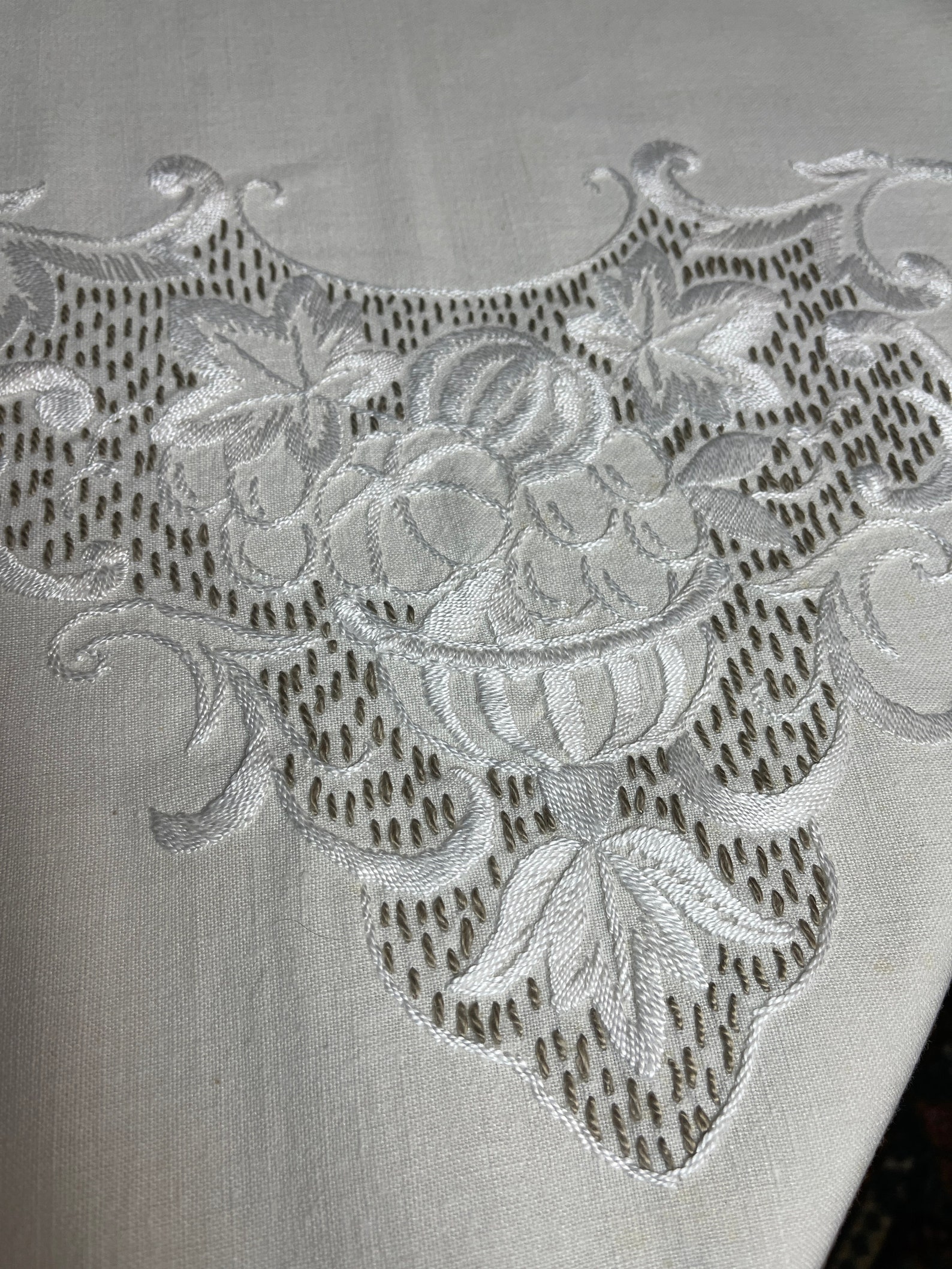 Beautiful Large Hand-embroidered Table Cloth From Sweden - Etsy