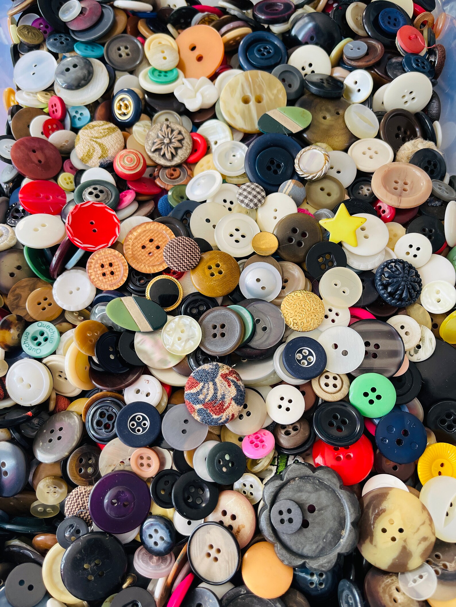 Mixed Lot of Buttons New Used and Vintage Various Sizes & - Etsy