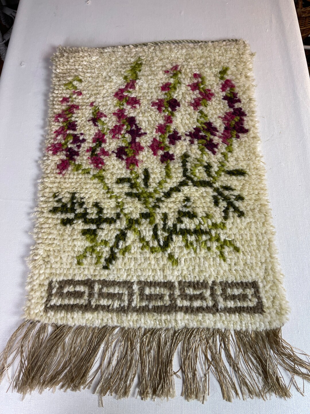 Vintage Mid Century Modern Rya Rug 60s Textile Wall Hanging Hand Woven ...