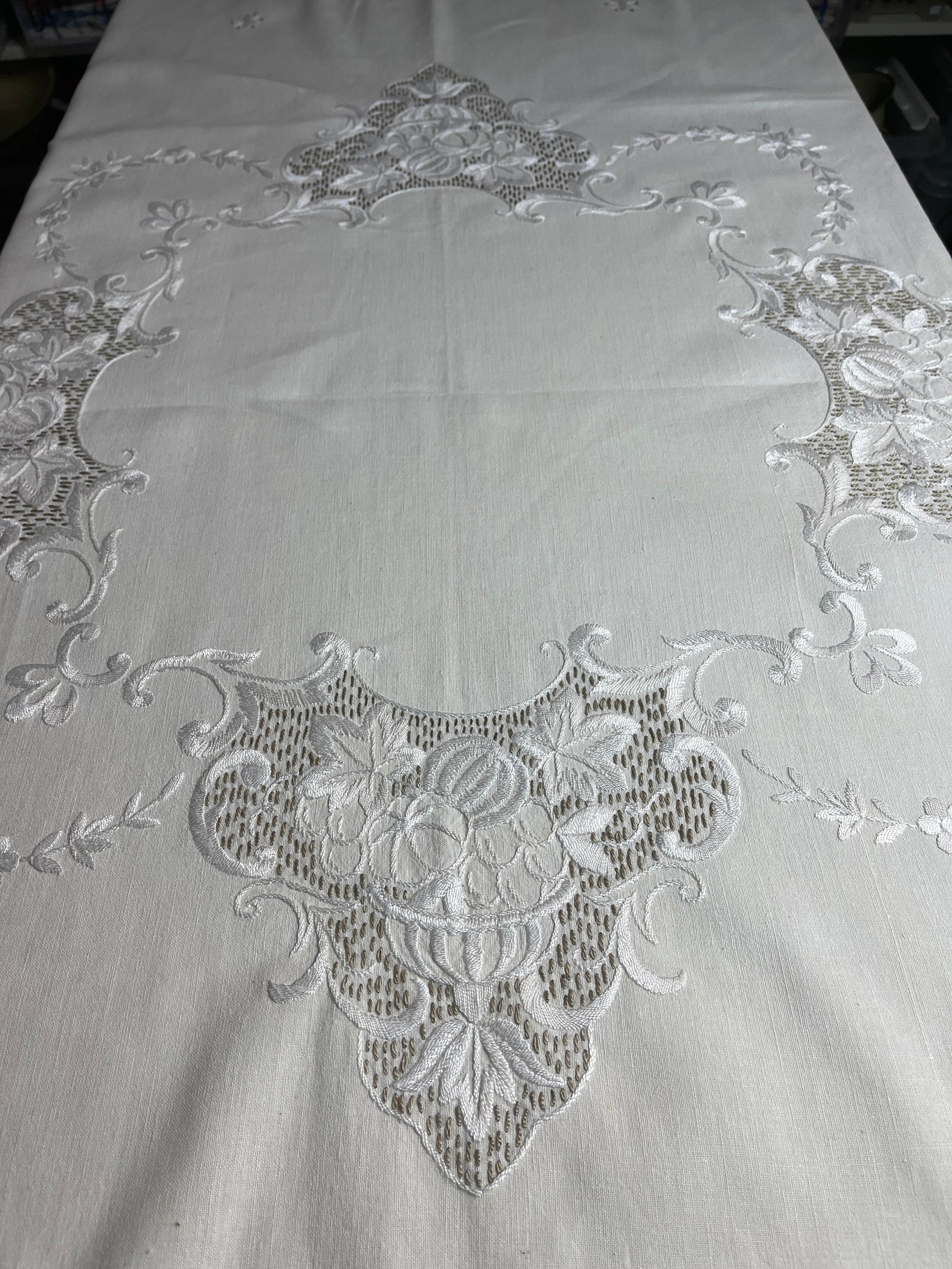 Beautiful Large Hand-embroidered Table Cloth From Sweden - Etsy