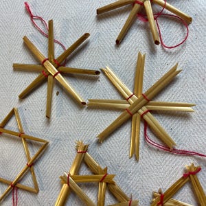 6 Fine Straw Stars Handmade in Sweden - Etsy