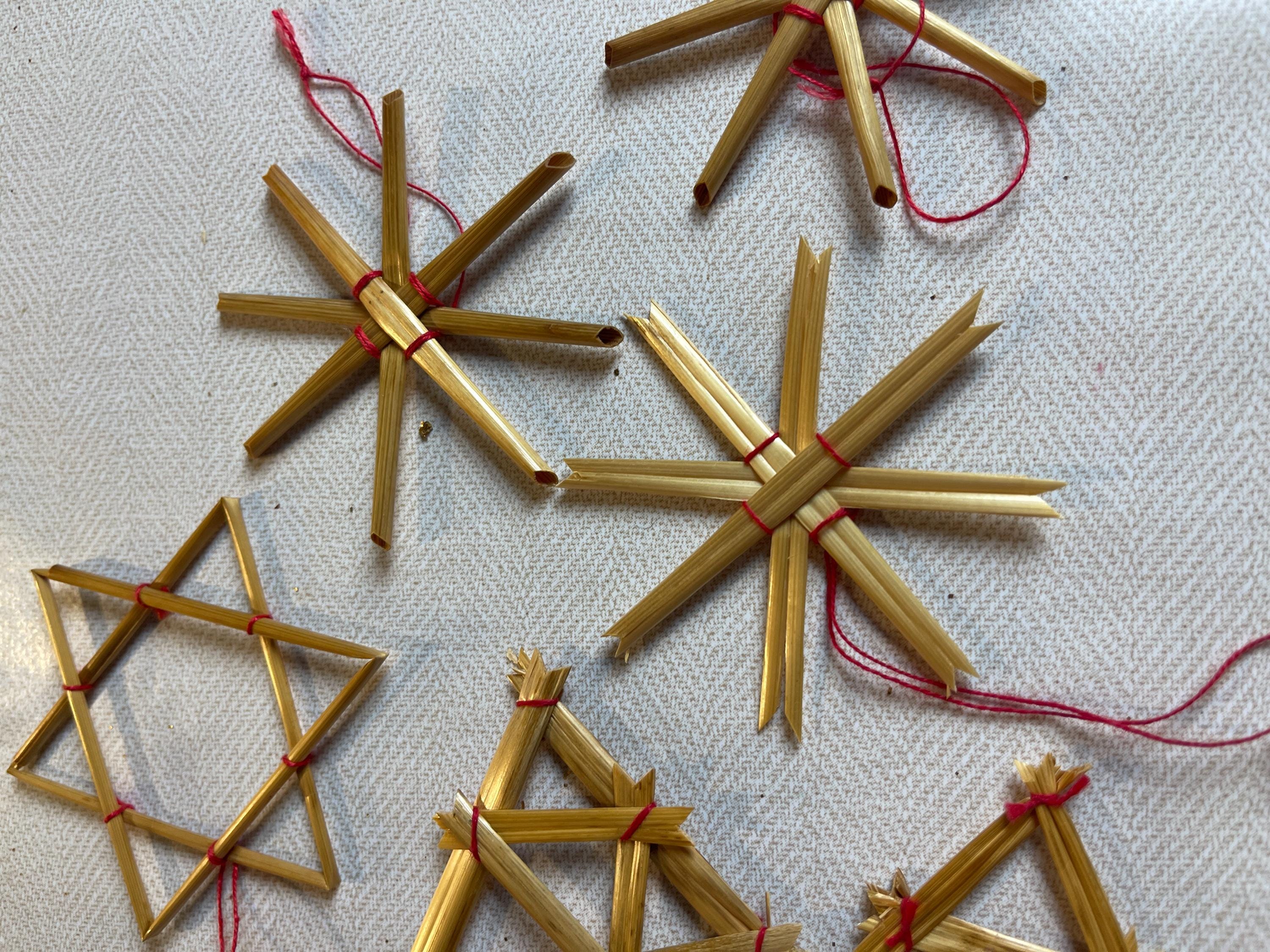 6 Fine Straw Stars Handmade in Sweden - Etsy
