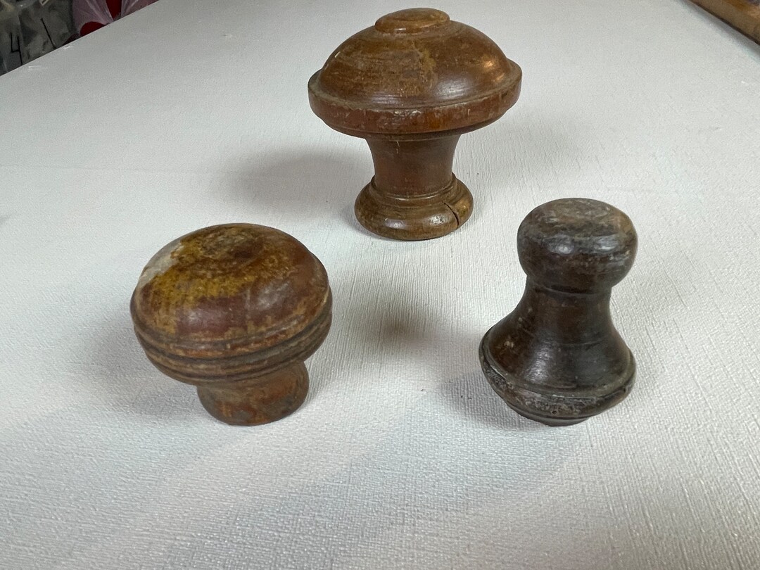 3 Wooden Finial Pcs in Different Shapes - Etsy