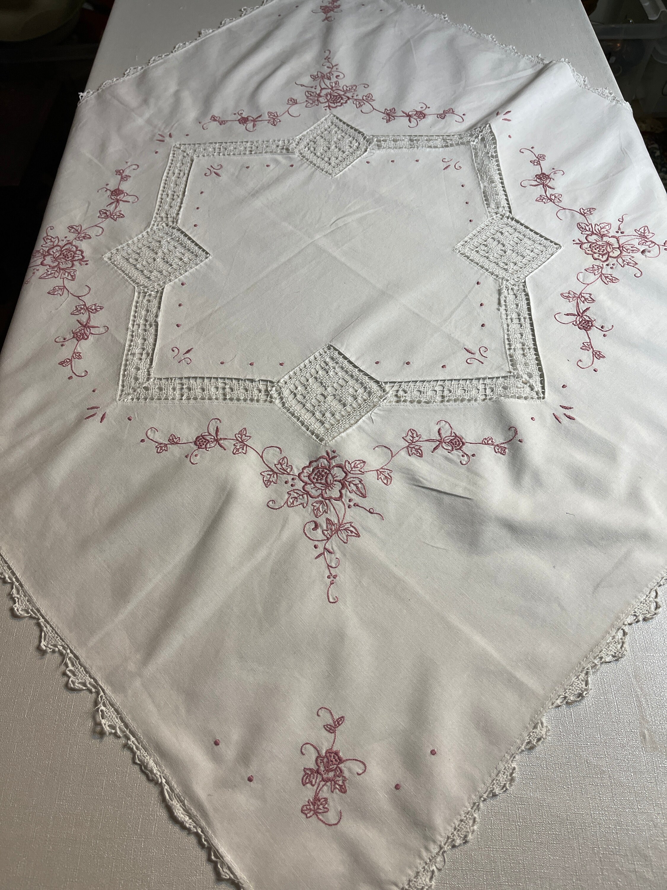 Beautiful Swedish Hand-embroidered Tablecloth With Beautiful Hand ...