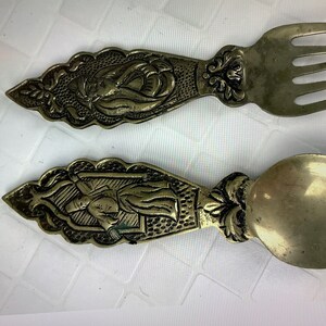 Decoration in the Form of a Fork and a Brass Spoon, From Sweden - Etsy