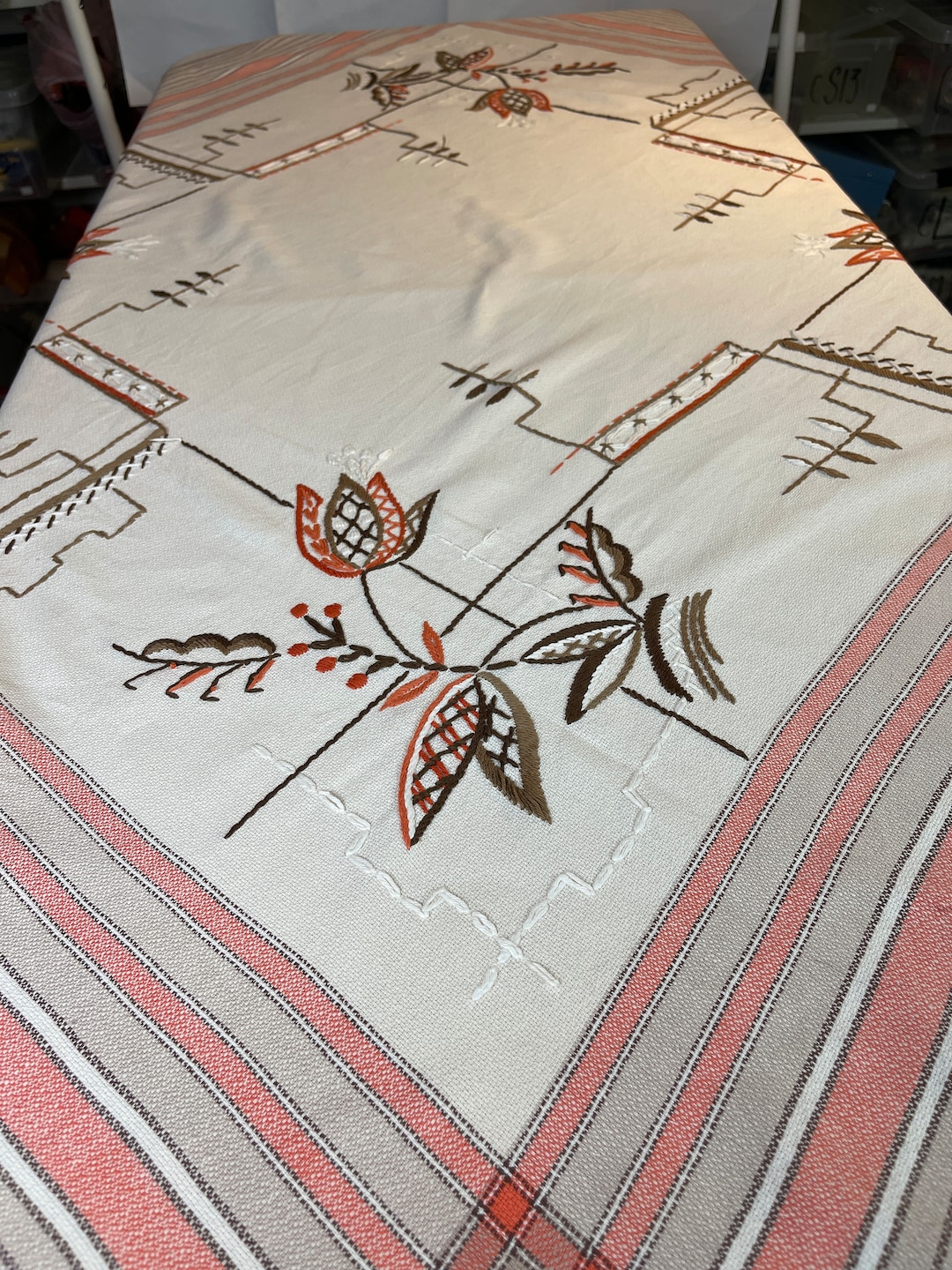 Beautiful Vintage Swedish Hand-embroidered Tablecloth - Etsy