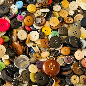 Mixed Lot of Buttons New, Used and Vintage, Various Sizes & Types for ...