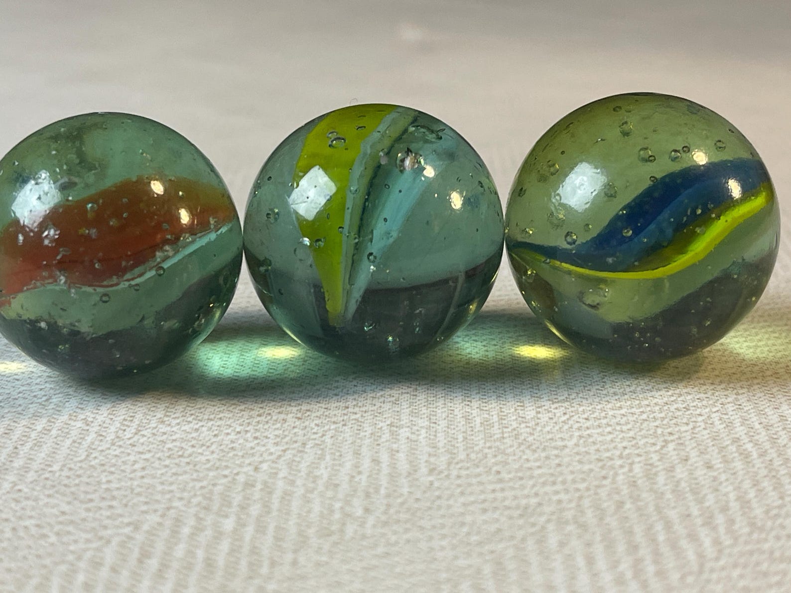3 Pcs Glass Marbles Large Vintage Big Spprox: 30mm Vintage Home Modern ...