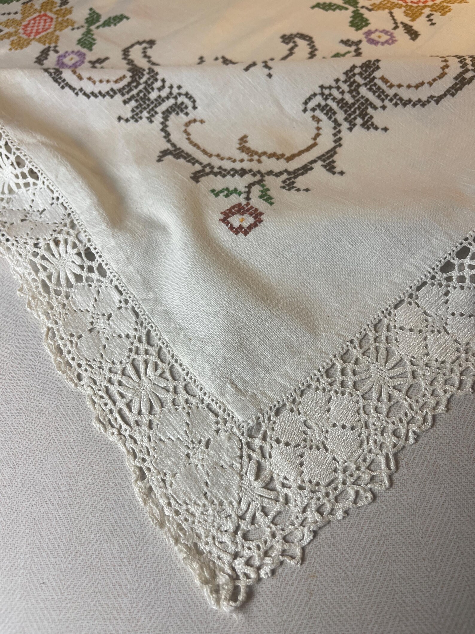 A Very Nice Hand-embroidered Summer Cloth, From Sweden 133* 140cm - Etsy