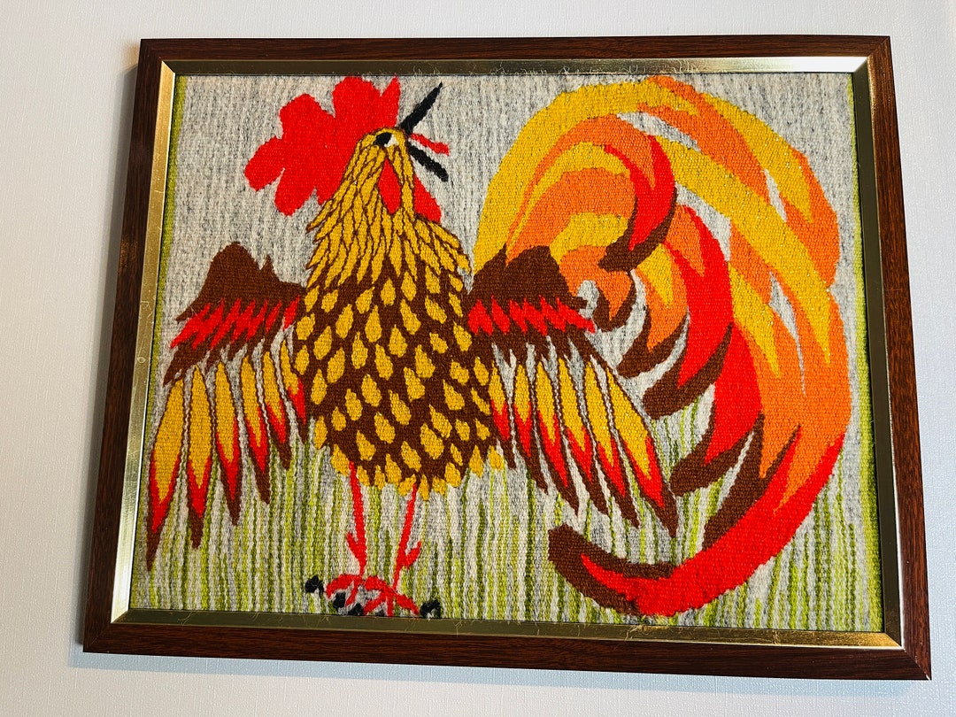 Wonderful Well Done Roster,handwoven Wall Hangingin Flemish Technique ...