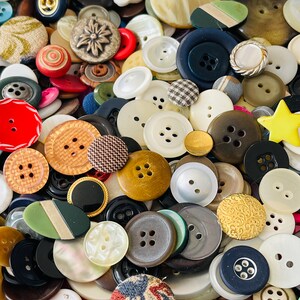 Mixed Lot of Buttons New, Used and Vintage, Various Sizes & Types for ...