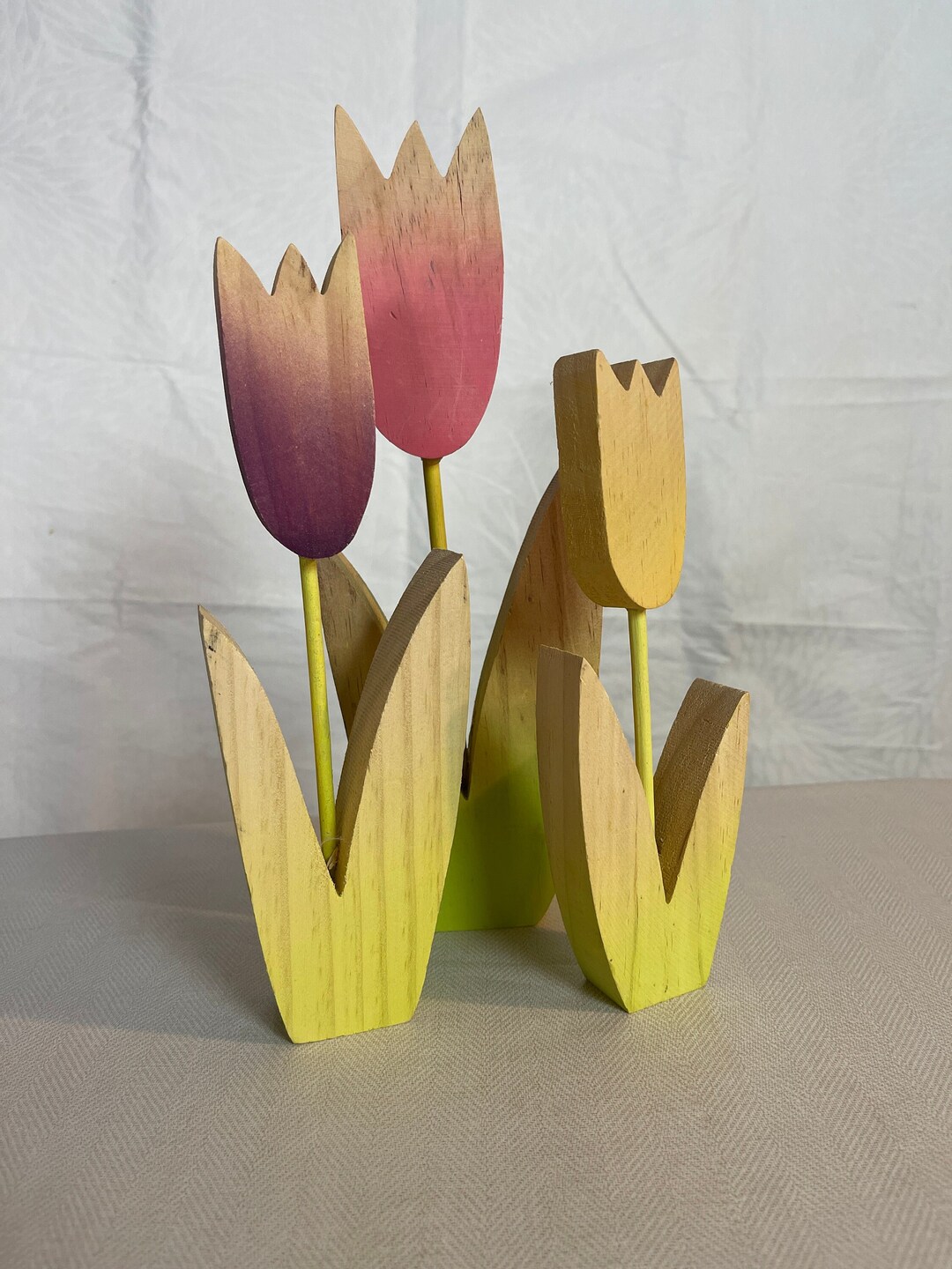 Beautiful Handmade Wooden Tulips Hand Made in Sweden. 3 Pcs Handmade ...