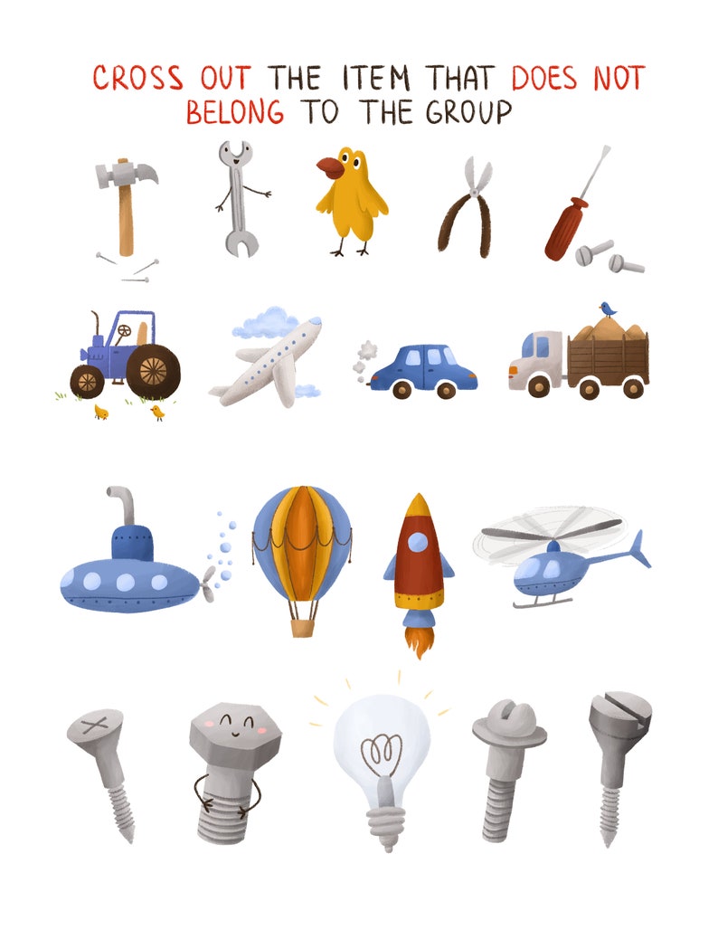 Printable Logic Worksheets for Pre-k and Kindergarten (33 Pages) - Etsy ...