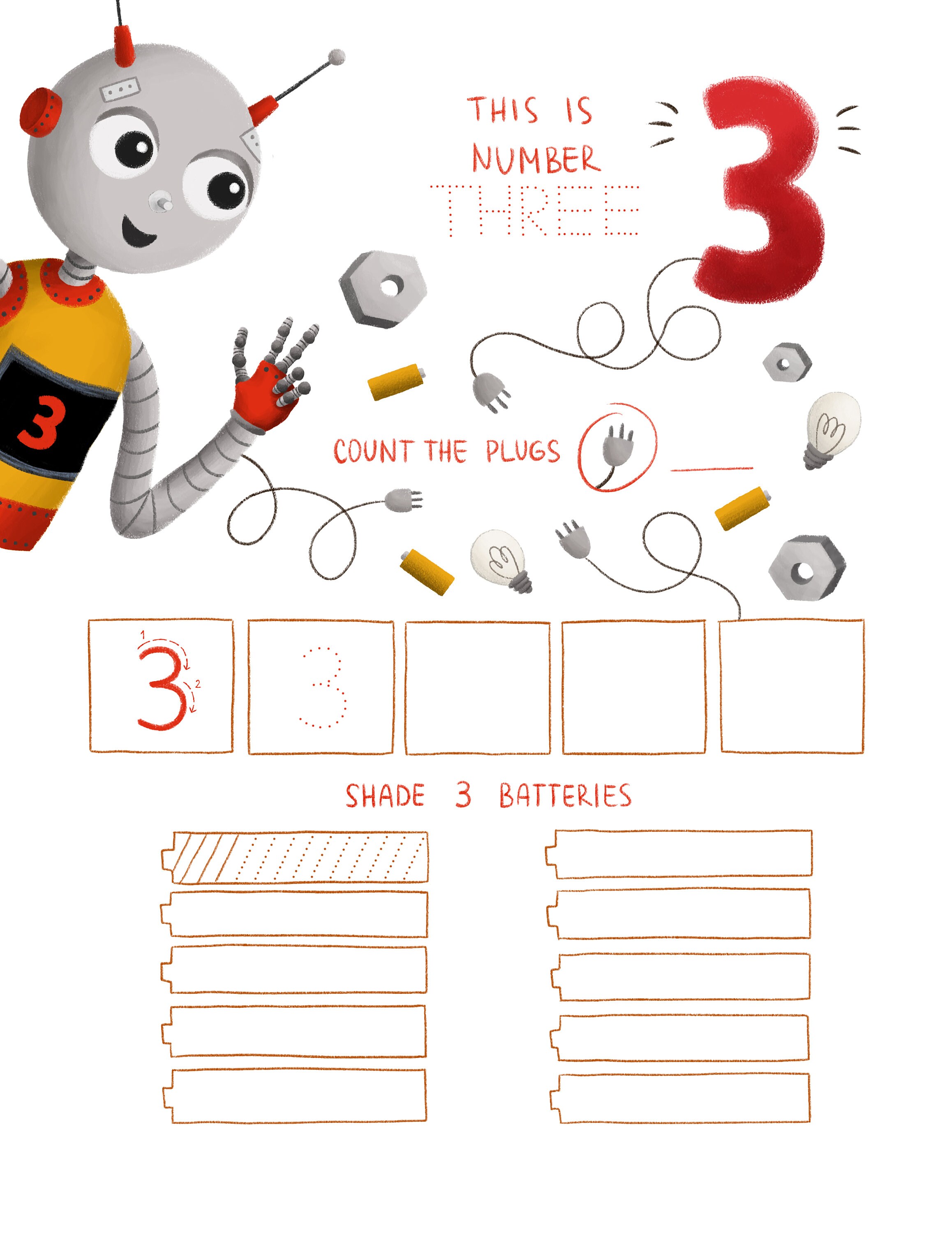 Printable Numbers Worksheets for Pre-k and Kindergarten Handwriting (26 ...