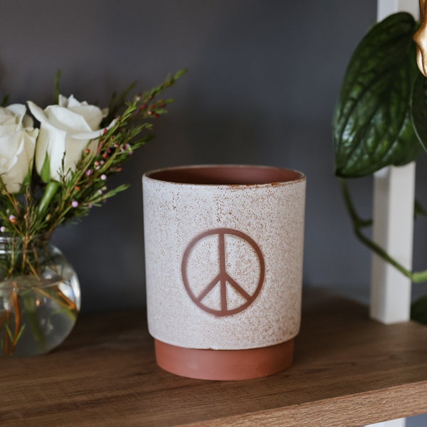 Ceramic Garden Peace Sign - Etsy